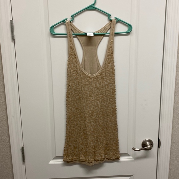 Marciano | Tops | Marciano Gold Sequin Tank | Poshmark